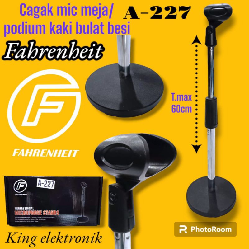 Jual CAGAK STAND MIC MEJA PODIUM KAKI BESI BULAT FAHRENHEIT A227 ...