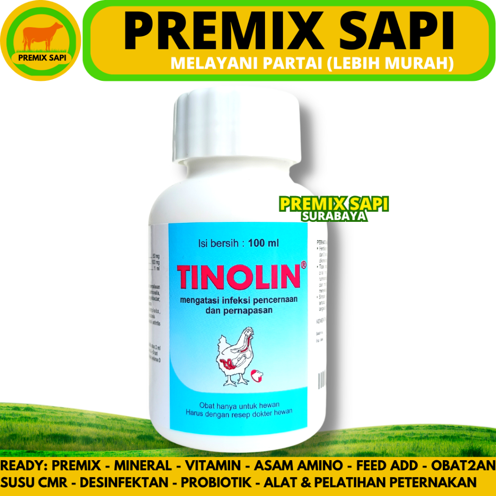 Jual TINOLIN 100ML - Obat Infeksi Pernafasan & Pencernaan Hewan Ayam ...
