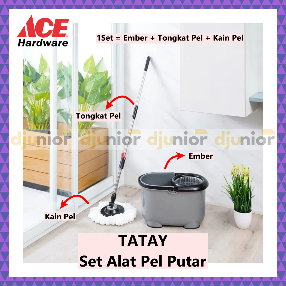 Jual AZKO TATAY FULL SET PELAN ALAT PEL PUTAR / TWISTER MOP BUCKET ...
