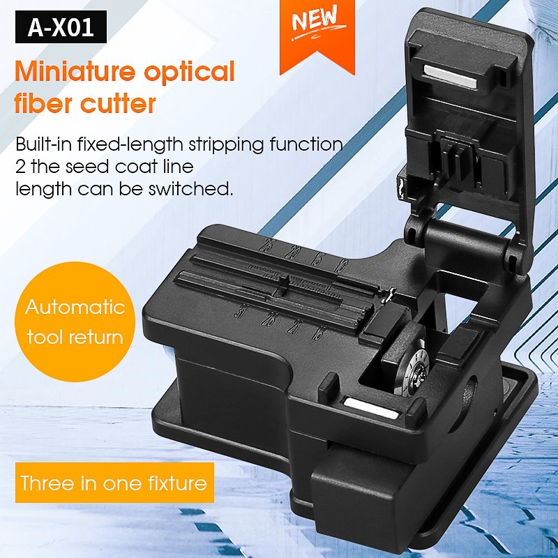 Jual Mini Fiber Cleaver Fiber Optic Cable 3-in-1 Clamp 16 Surface Blade ...