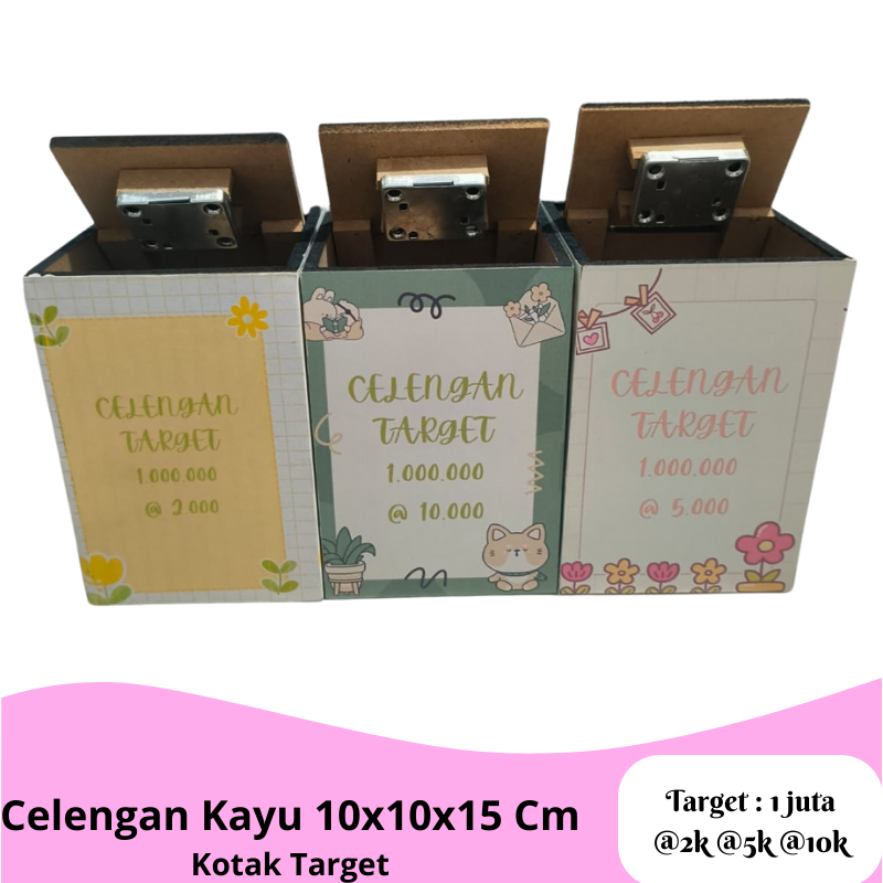 Jual CELENGAN KOTAK VIRAL TARGET 1 JUTA BUKA TUTUP FREE KUNCI ...