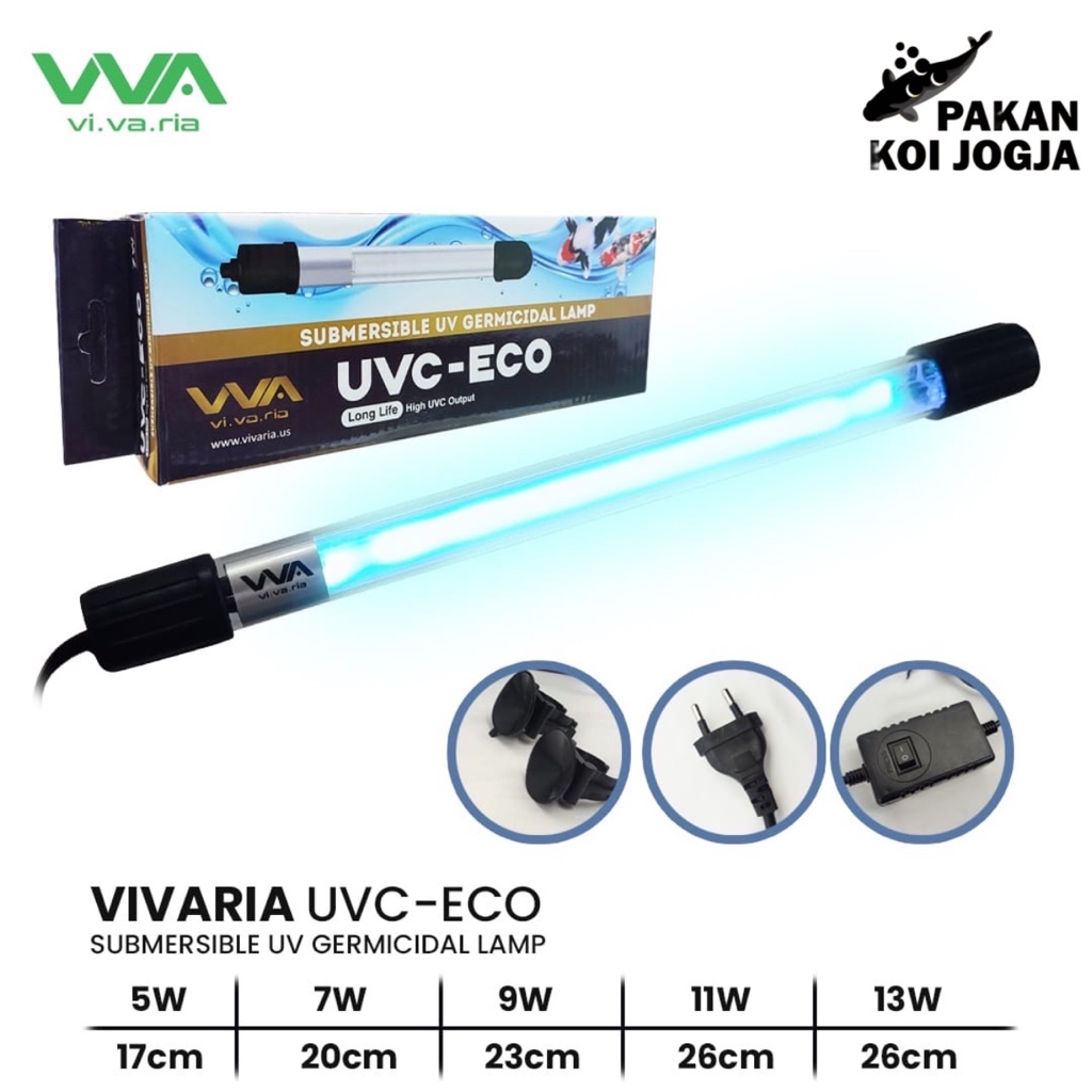 Jual Vivaria UVC ECO Ultra Violet penjernih air aquarium Lampu UV Aquarium | Shopee Indonesia