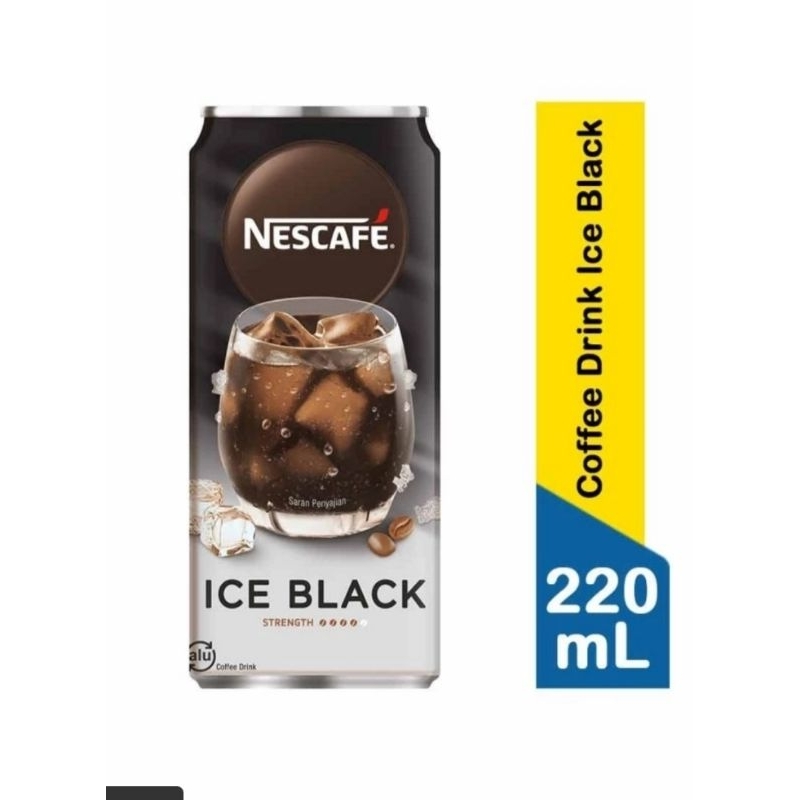 Jual NESCAFE Ice Black Coffee Kaleng 220 ml | Shopee Indonesia