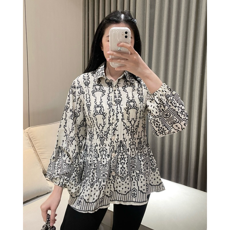 Jual Eska Clothing - Elsa Blouse Kemeja Kekinian Elegan Kantoran Korean ...