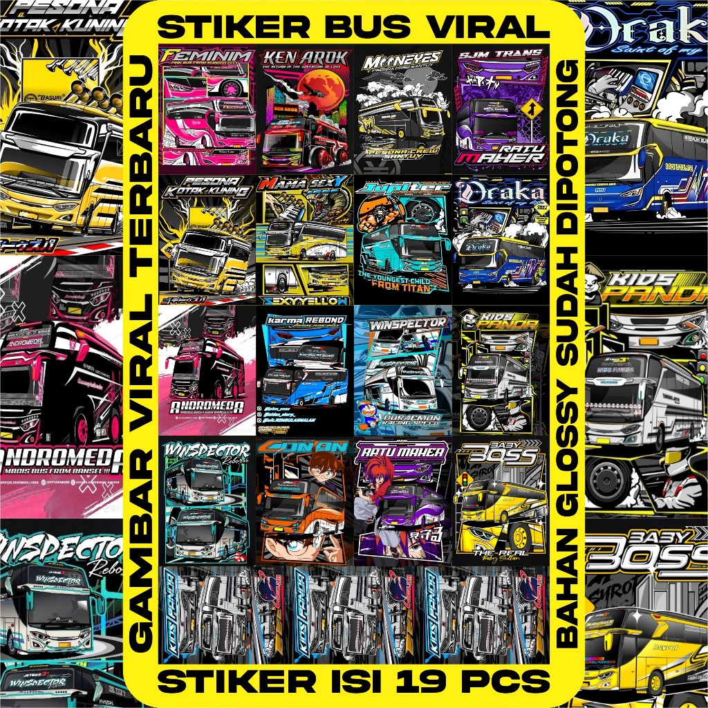 Jual STICKER BUS MANIA - STIKER BUS MANIA BASURI 4.5 x 6 cm cm GAMBAR ...