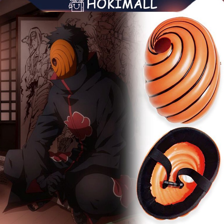 Jual ART X44W Mask Obito Orange Tobi Obito Uchiha Naruto Cosplay Anime ...
