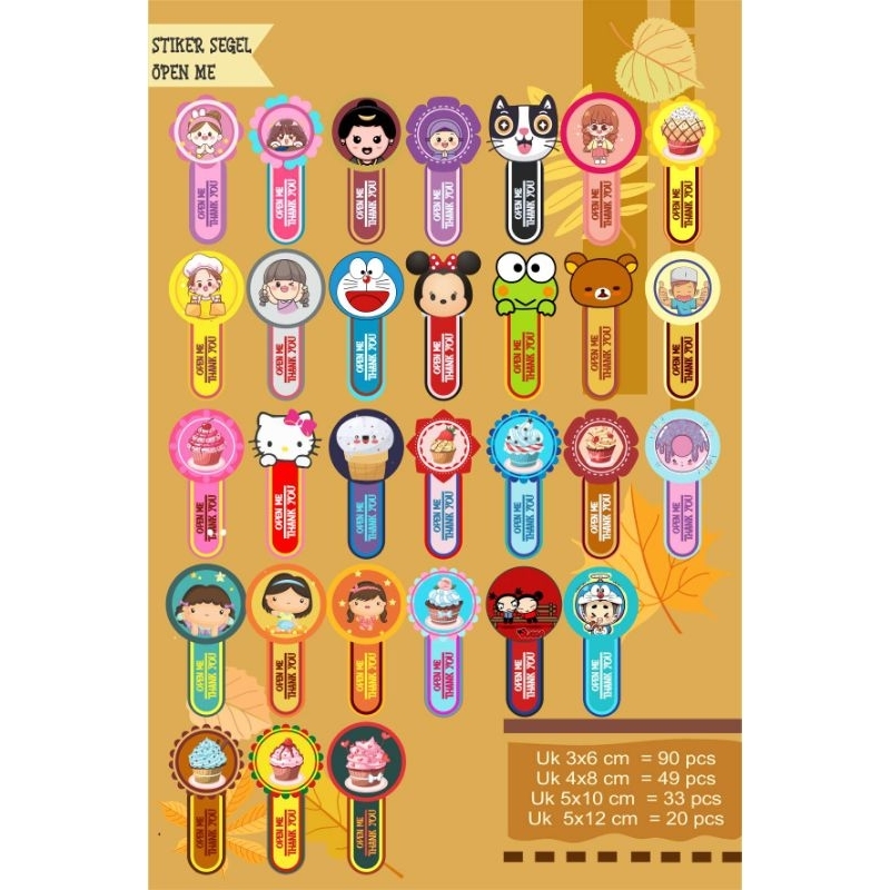 Jual STIKER SEGEL OPEN ME (90 pcs) | Shopee Indonesia
