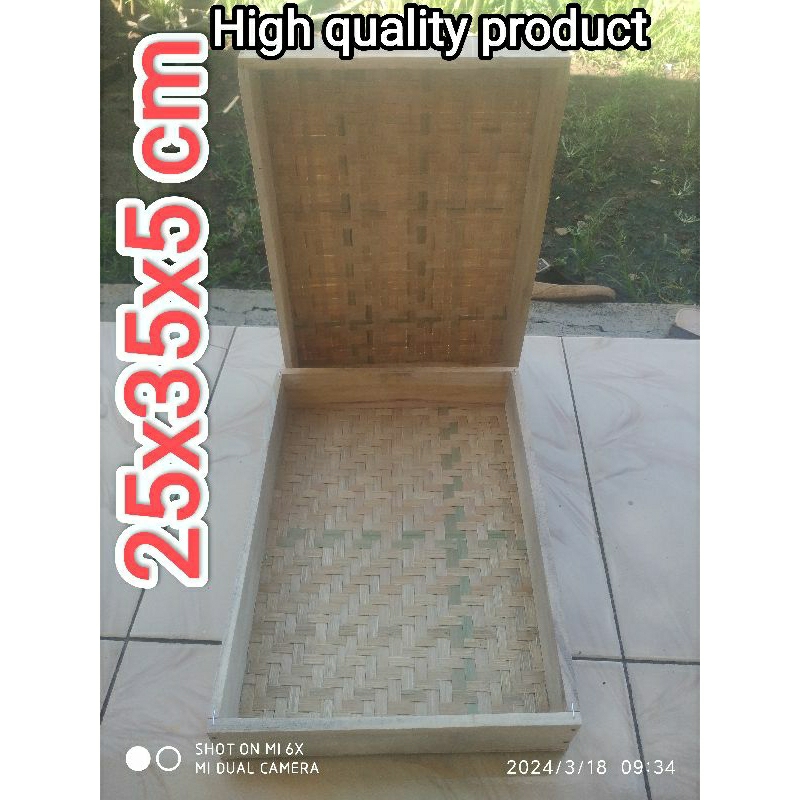 Jual tampah kotak/tampah tumpeng/baki bambu/nampan bambu | Shopee Indonesia