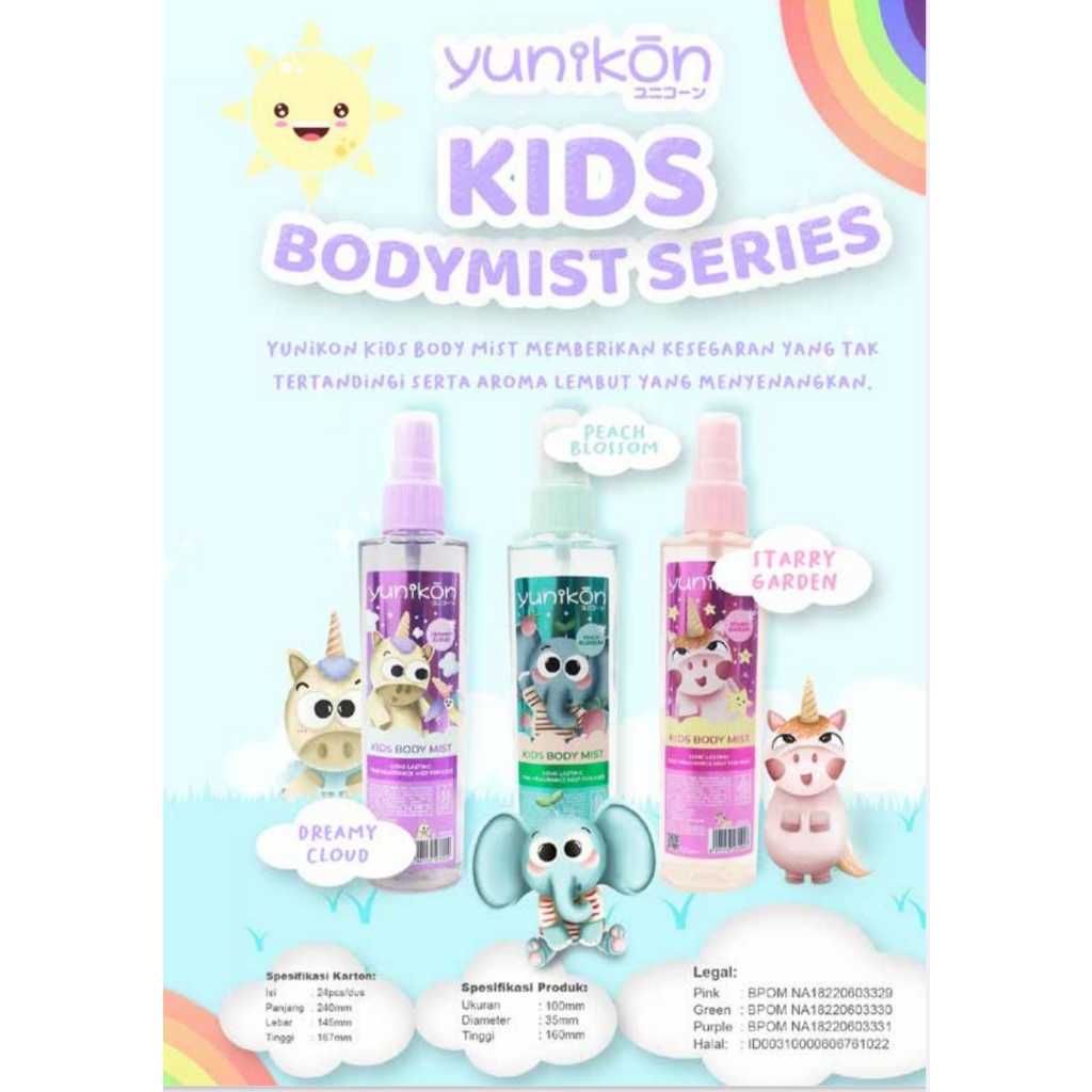 Jual Yunikon Kids Body Mist 100ml | Shopee Indonesia