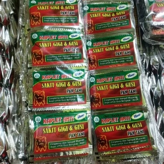 Jual Obat Sakit Gigi Pil Tani Pak Tani & Gusi Bau mulut Sariawan ...