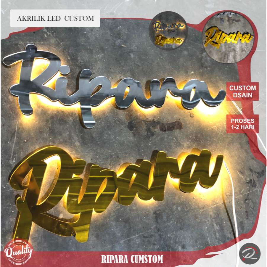 Jual HURUF TIMBUL NYALA . Papan Nama Usaha . huruf timbul led . huruf ...