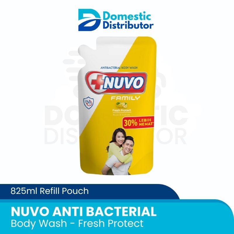 Jual [DISTRIBUTOR] Nuvo Sabun Mandi Anti Bakteri 825 ML | Kemasan Refill Pouch Varian Mild ...