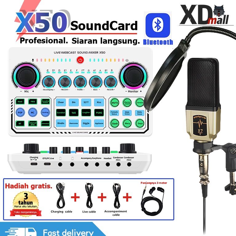 Jual ART Q4T5 Soundcard X5 Audio USB External Sound Card mic Mixer ...