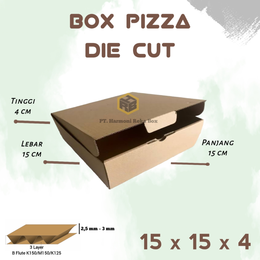 Jual Kardus/Box Packing Paket Kecil (Box Pizza/Die Cut) Polos Luar ...