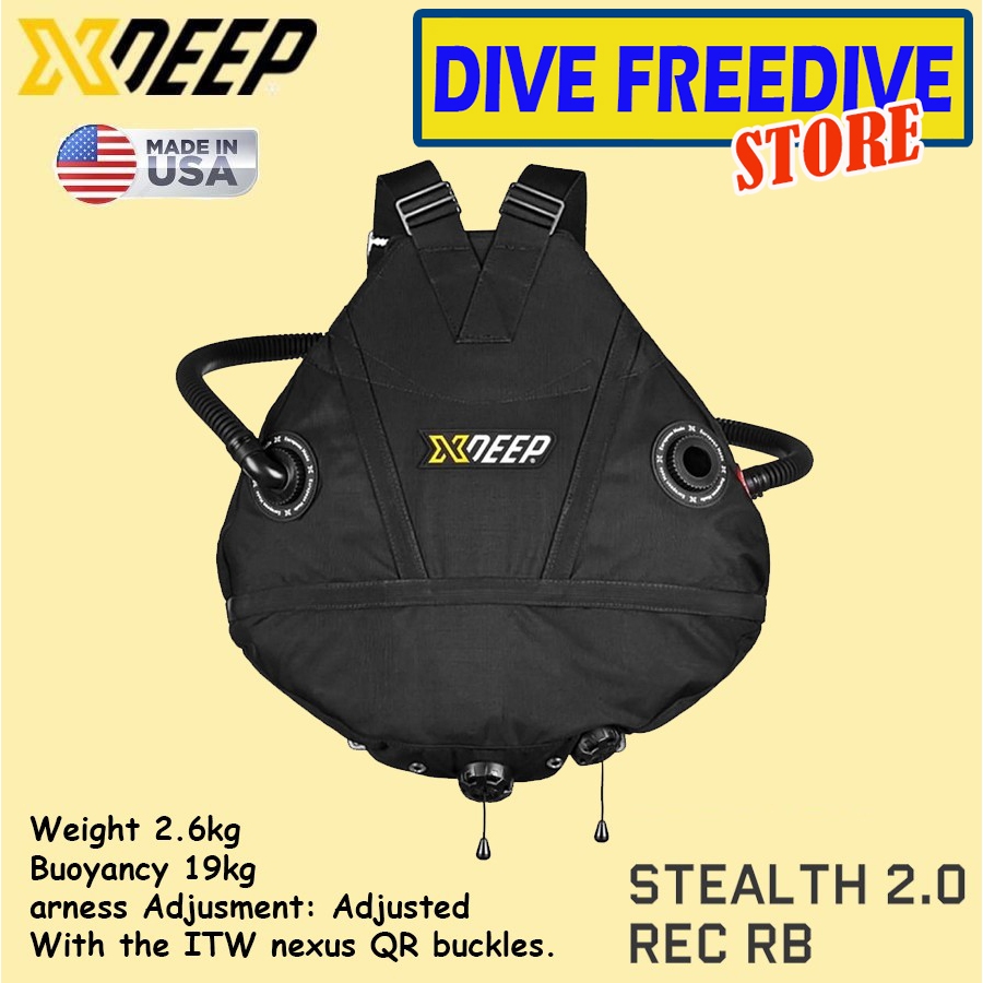 Jual BCD Sidemount XDEEP Stealth 2.0 Rec RB Full Set 13L Scuba Diving ...