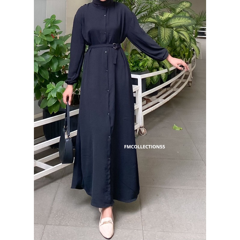 Jual LOCA DRESS GAMIS FULL KANCING CRINKLE AIRFLOW LD 110 // GAMIS ...