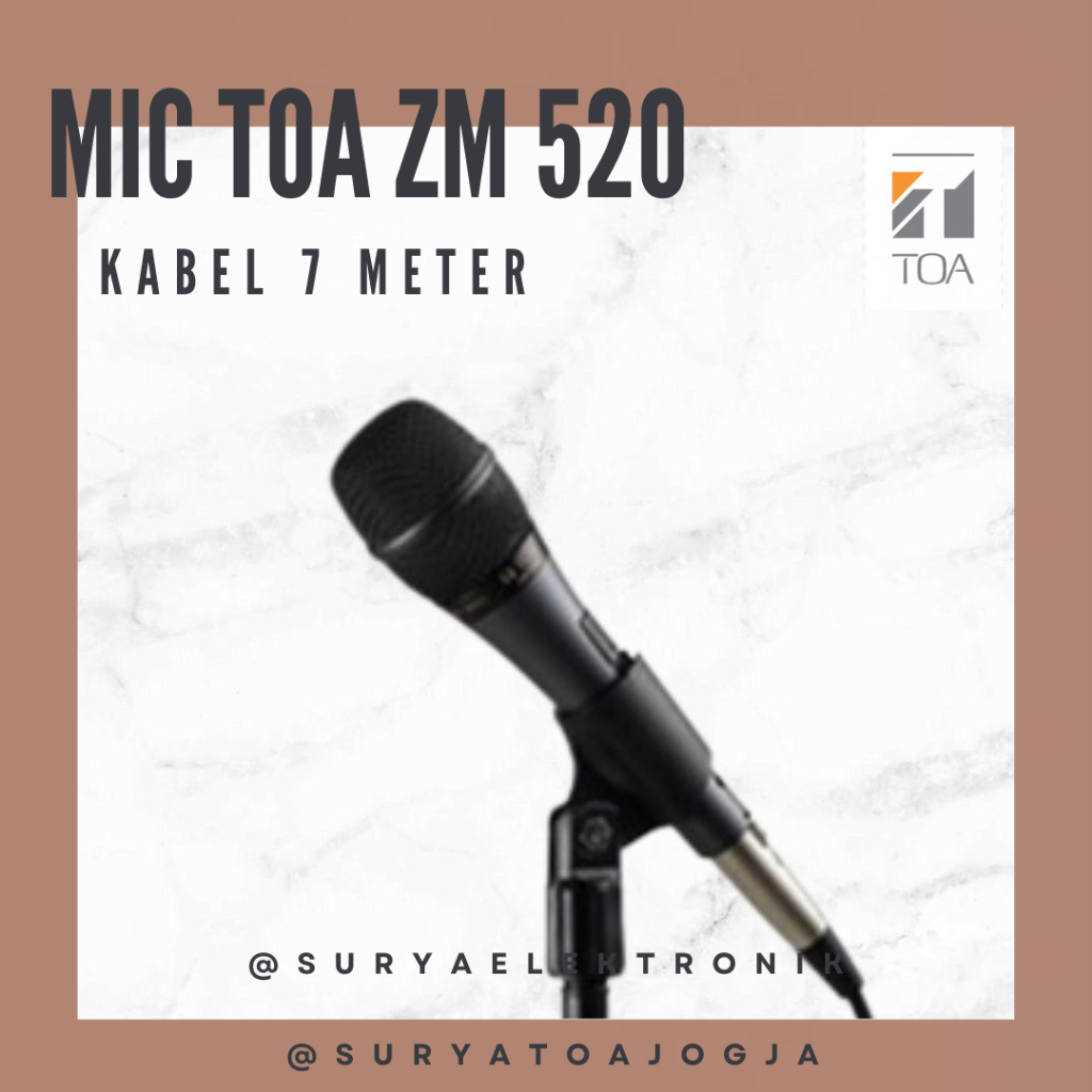 Jual Mic TOA ZM520 ZM 520 ZM-520 Mik Microphone Toa Jogja Original Kabel For Ampli Horn Speaker ...