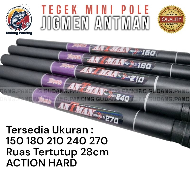 Jual Tegek Pole Mini JIGMEN Antman Action Hard Ruas Pendek 32cm Warna Hitam Tersedia Ukuran 150 ...