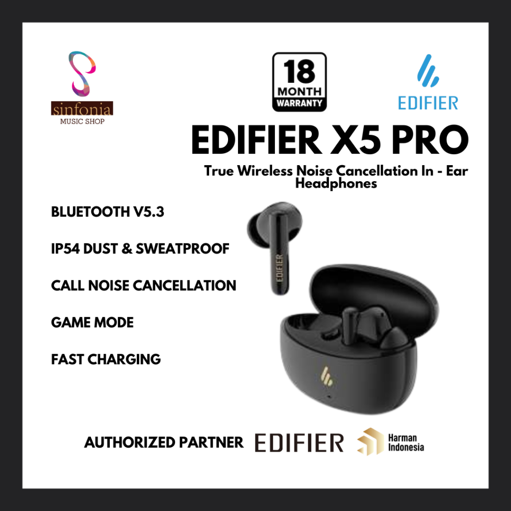 Jual EDIFIER X5 Pro True Wireless Noise Cancellation In - Ear Headphones | Shopee Indonesia