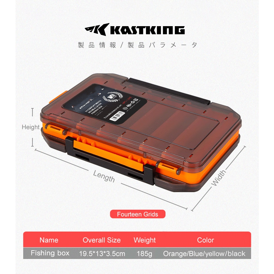 Jual [OFFICIAL] KastKing Double Side Fishing Box Kotak Plastik Penyimpanan Umpan Pancing Dua ...
