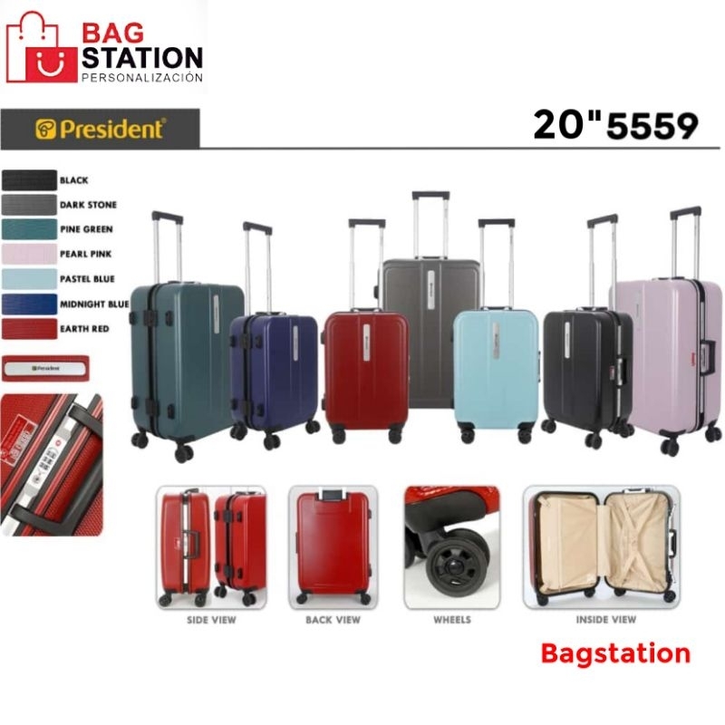 Jual TAS KOPER TAS CABIN PRESIDENT 5559 ORIGINAL 20 INCH 4 RODA TSA TAS ...
