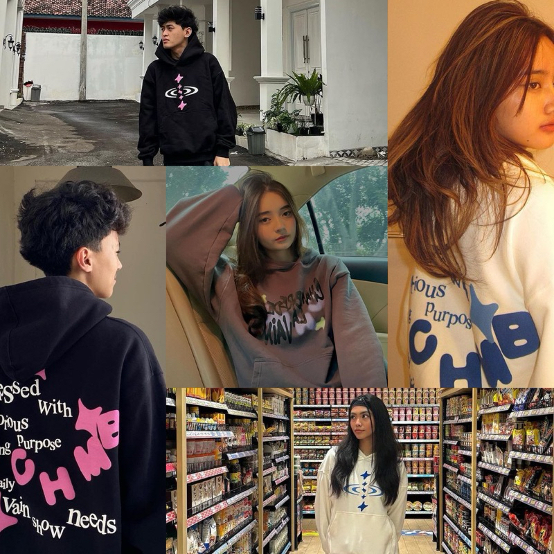 Jual [ORIGINAL] Boxy Hoodie Chambredelavain CHMB Blessed White Black ...