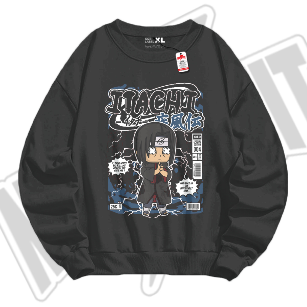 Jual Crewneck Anime Uchiha Itachi Akatsuki Chibi Naruto Sweater Jepang ...