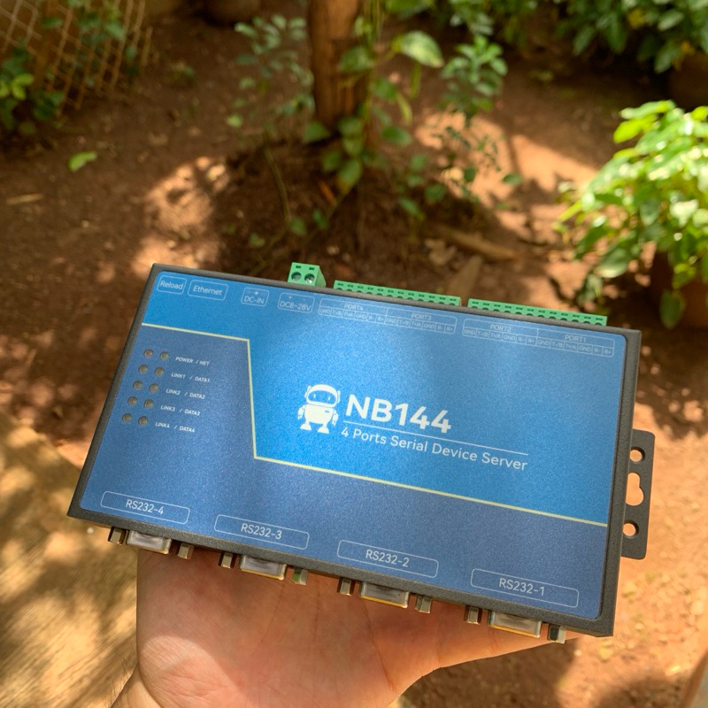 Jual NB144 4 Ports Serial Server RS232 RS485 To Ethernet Modbus RTU TCP | Shopee Indonesia