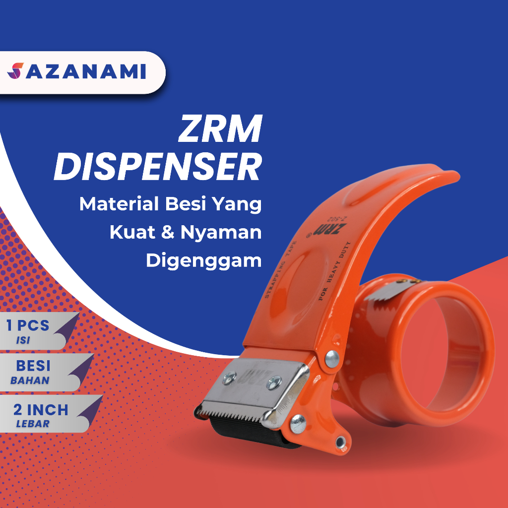 Jual ZRM DISPENSER BESI LAKBAN 2" ZRM TEMPAT LAKBAN TAPE DISPENSER BESI ...
