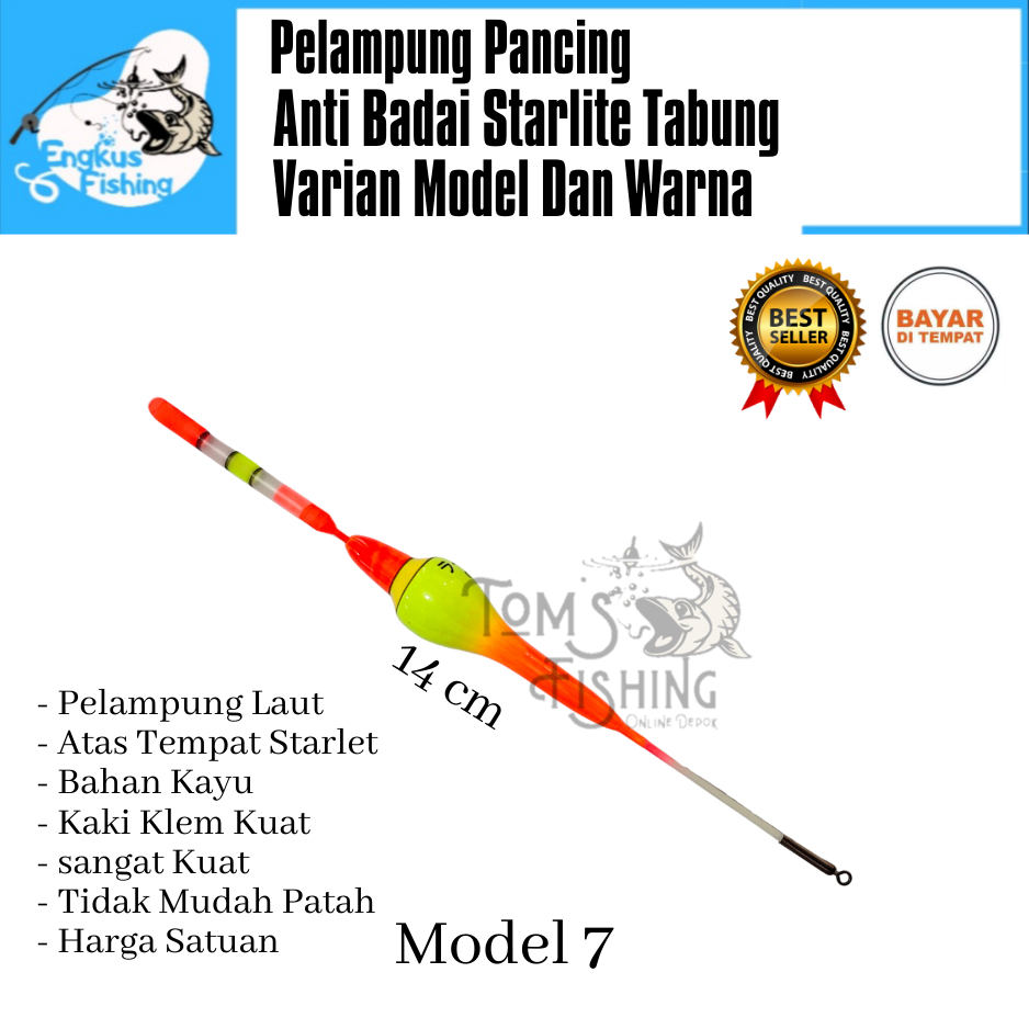 Jual Pelampung Pumbul Pancing Anti Badai Starlite Tabung Klem Panjang ...