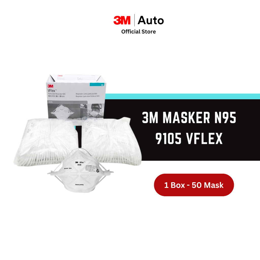 Jual 3M Masker N95 9105 VFlex Particulate Respirator - 1 Box isi 50 Masker | Shopee Indonesia