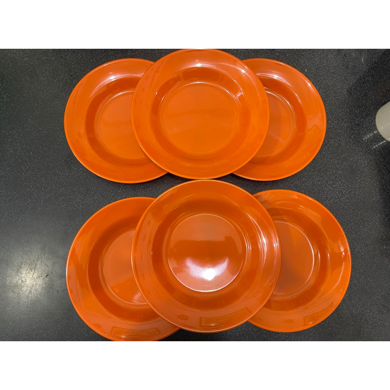 Jual Piring makan 9” 6pc melamine / piring bulat / piring nasi / piring ...