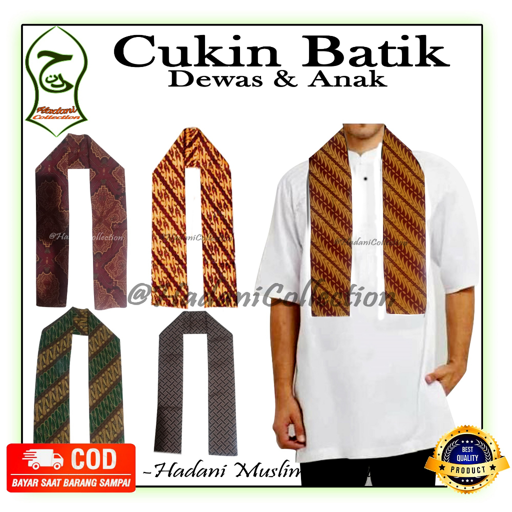 Jual Cukin Betawi / Syal Betawi / Selendang Betawi / Cukin Ondel-Ondel / Cukin Batik RANDOM ...