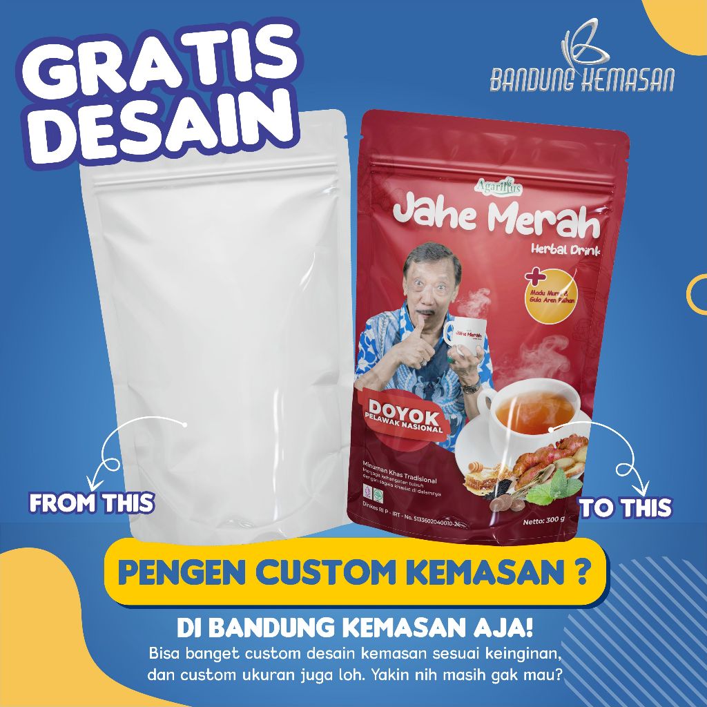 Jual Custom Cetak Kemasan Standing Pouch Makanan Unik Plastik Ziplock ...