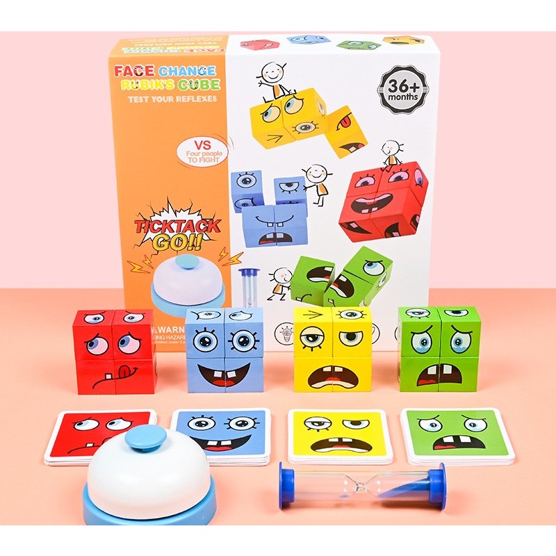 Jual Mainan Edukasi Anak - Expression Puzzle Building Blocks - Game ...
