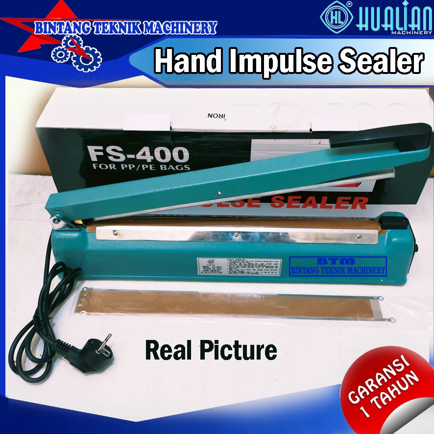 Jual Hand Impulse sealer FS-400 mesin sealer kemasan plastik dan alumunium foil panjang 40 cm ...