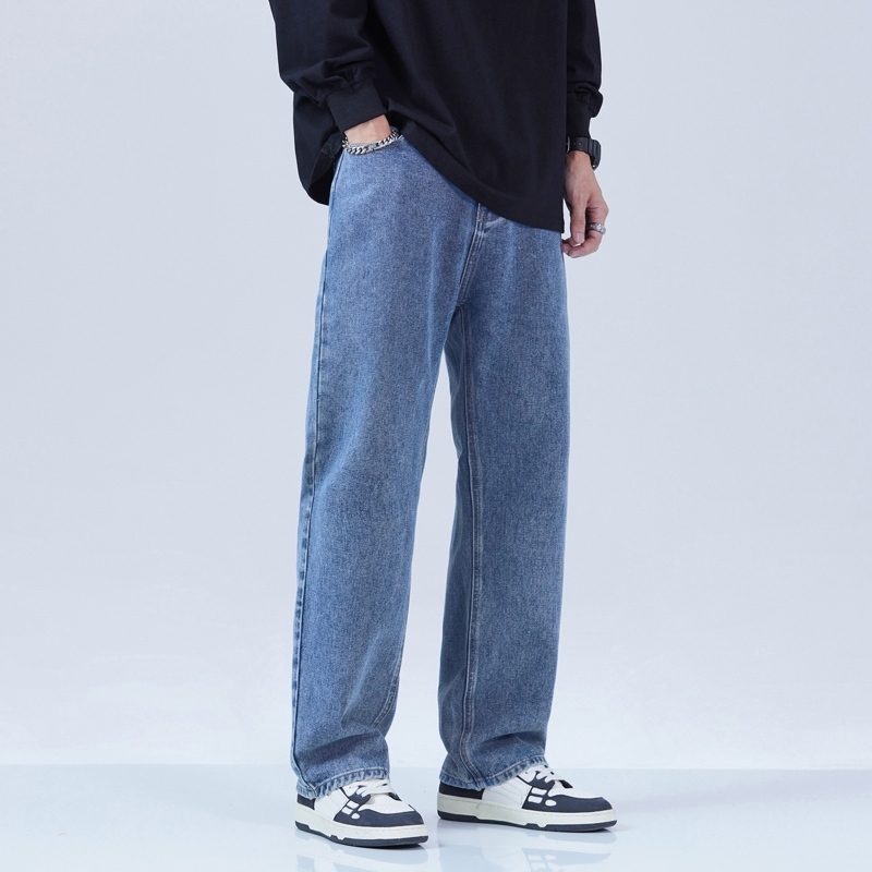 Jual VCRL - Celana Jeans Panjang Pria Korean Stlye Straight Loose Pants ...