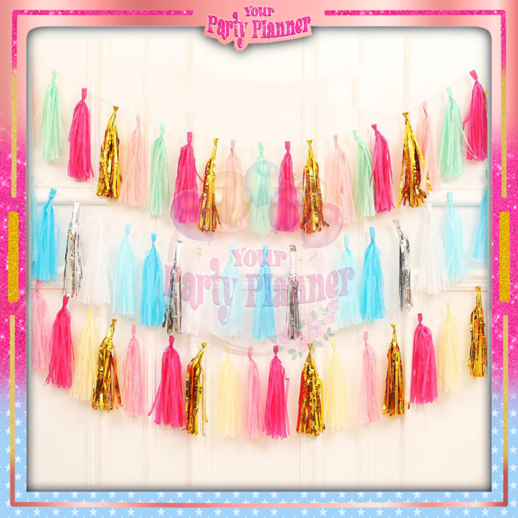 Jual Paper Tassel Garland Kertas Rumbai Dekorasi Pesta / Paper Tassel ...