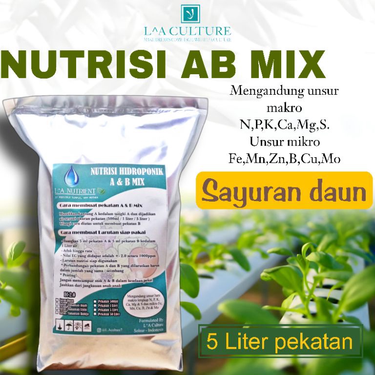 Jual STOK TERBARU Nutrisi AB Mix LA NUTRIENT Pekatan 5 Liter Untuk ...