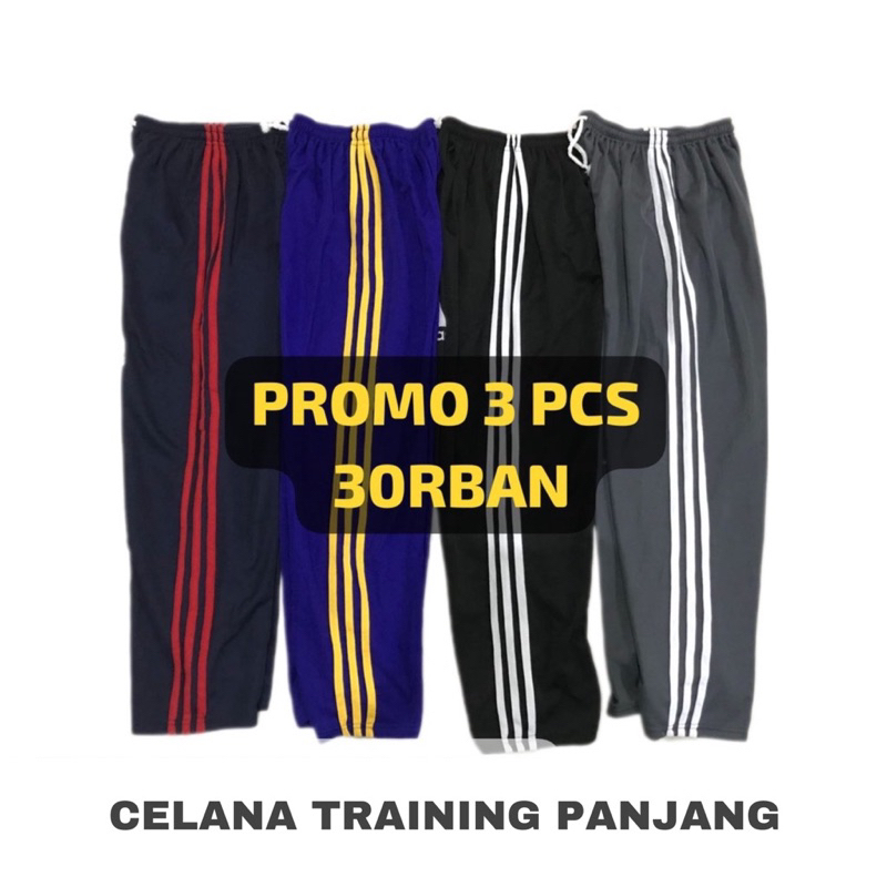 Jual PROMO HEBOH!!! Celana Training Trening Pria Wanita isi 3 PCS ...
