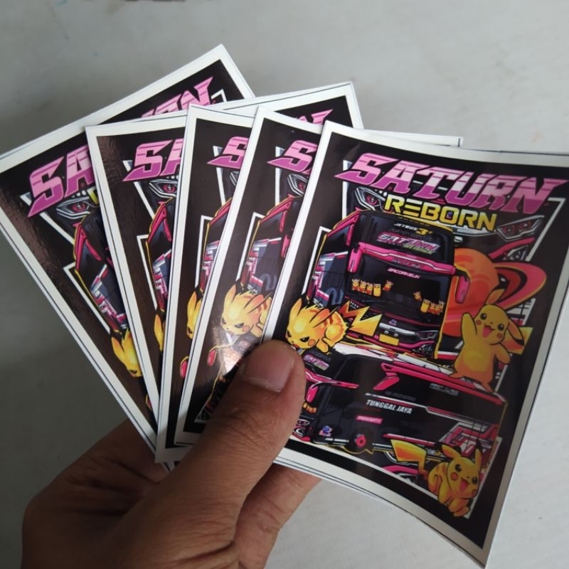 Jual (free sticker)STICKER BUS SATURN REBORN ORIGINAL 5 PCS | Shopee ...