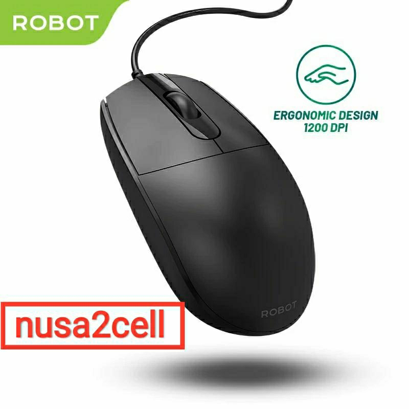 Jual ROBOT M102 Mouse Wired Business Office 1200 DPI Mouse Kabel USBFor ...