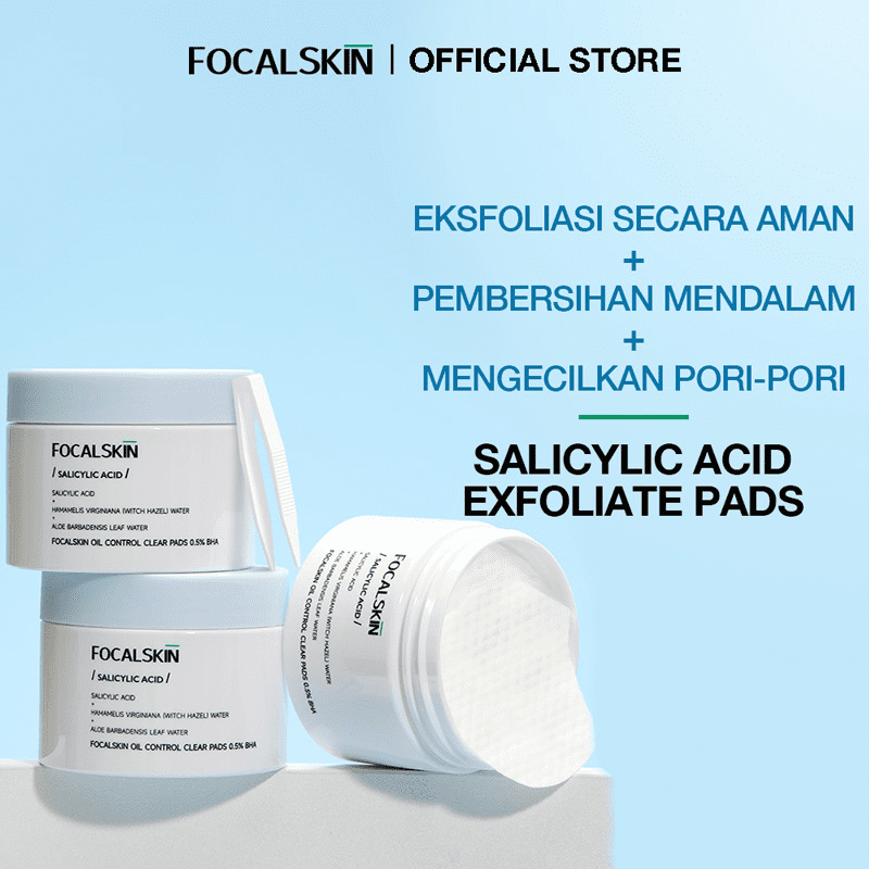 Jual Focalskin Exfoliating Pad Acne Clear Pad Kapas Eksfoliasi Wajah ...