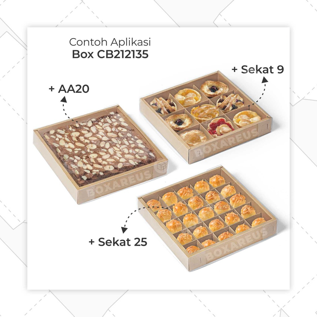Jual Box Nastar Pie Sekat Mika, Dus Kotak Sekat, Box Brownies ...