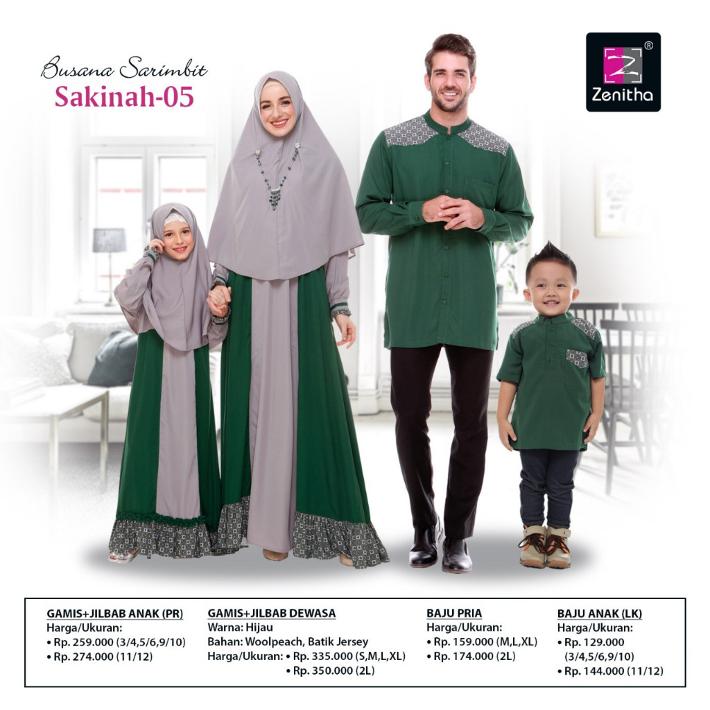 Jual Zenitha Sarimbit Sakinah 05 - Sarimbit Keluarga Lebaran Couple ...