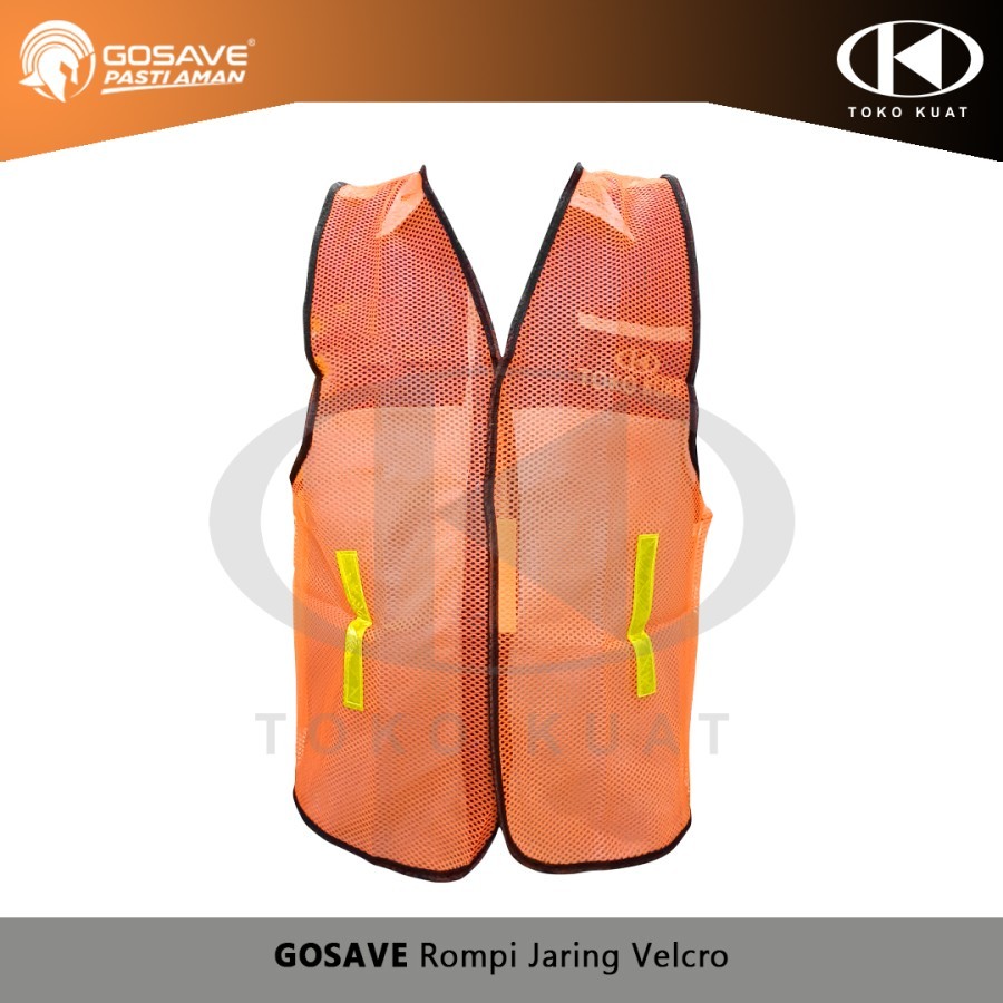 Jual Rompi Jaring Orange GOSAVE Rompi Proyek Safety | Shopee Indonesia