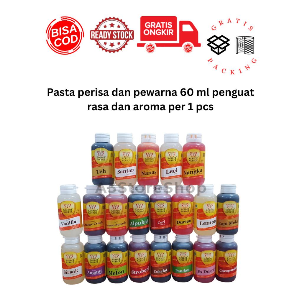 Jual Pasta perisa pewarna penguat rasa dan aroma 60 ml koepoe koepoe ...