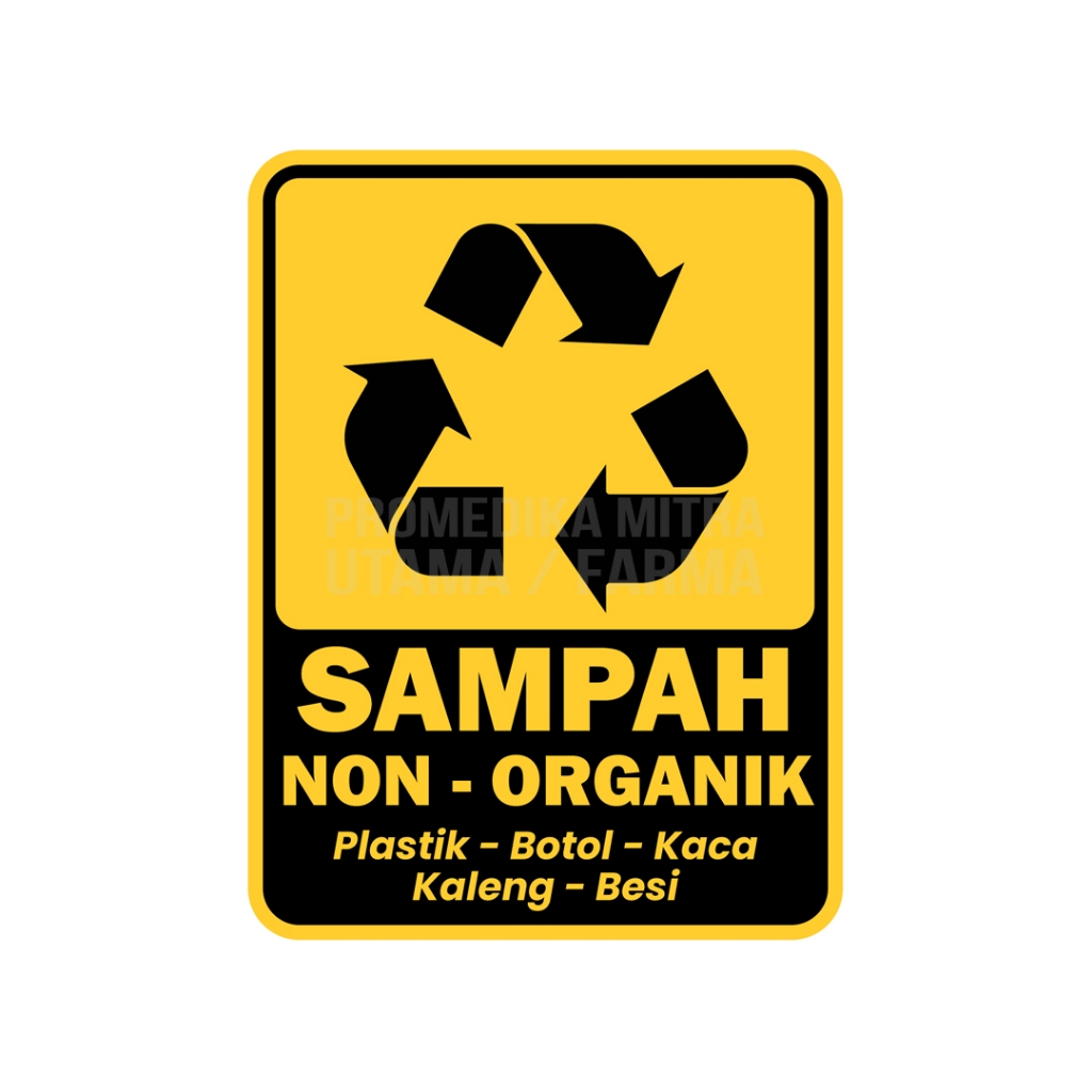 Jual Stiker jenis sampah infeksius - medis - organik - limbah B3 ...