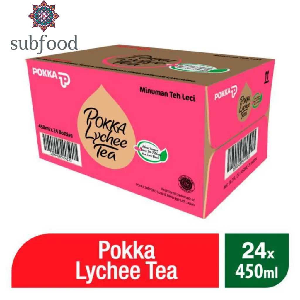 Jual Pokka Lychee Tea 450 ml 1 DUS Teh Leci | Shopee Indonesia