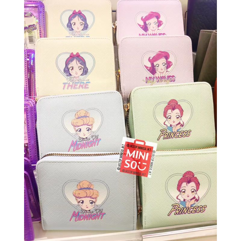 Jual MINISO 🆕 Dompet Heart Shaped DISNEY Manga Princess (sz.12x2x10cm ...